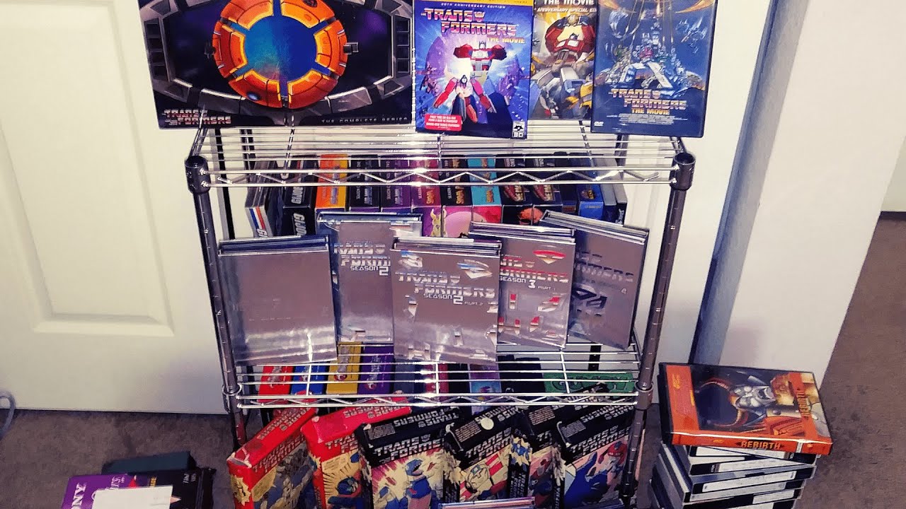 My entire Transformers DVD, VHS, collection with other 80's cartoons ...