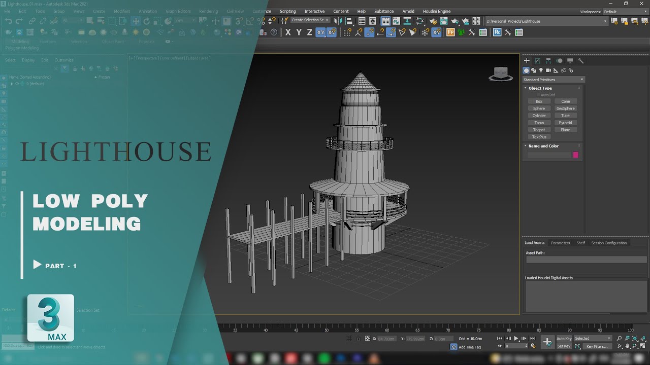 Modeling Lighthouse. 3Ds Max Low Poly Environment Tutorial | 1 - YouTube