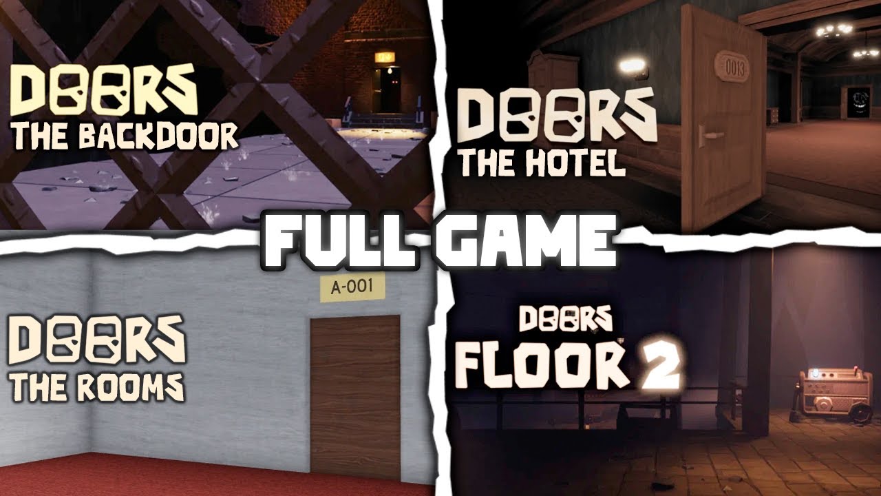 DOORS: Backdoor + Hotel + Rooms + Mines - (Full Walkthrough) - Roblox ...
