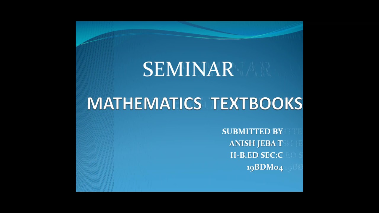 Qualities of a good Mathematics text book - YouTube
