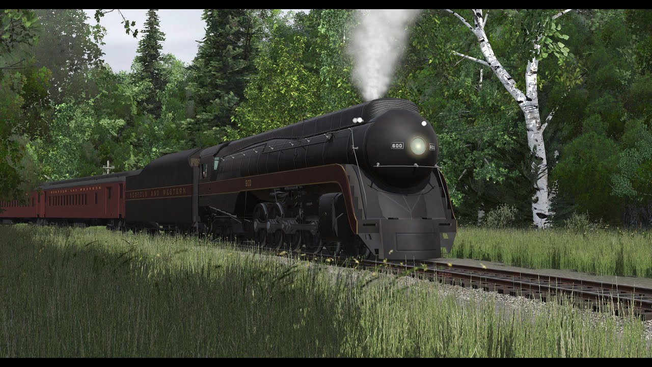 N&W Class J 600 Run By Trainz 2019 - YouTube