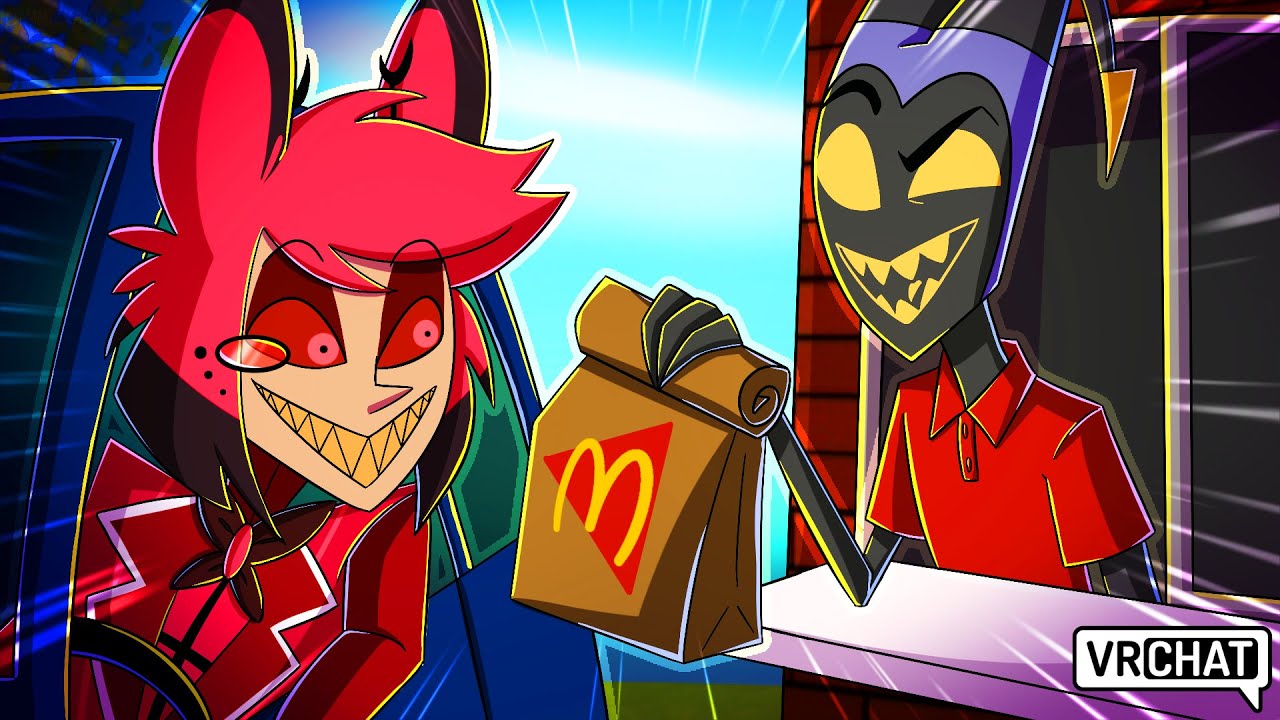 Adam Owns a McDonalds in Hazbin Hotel VRChat! - YouTube