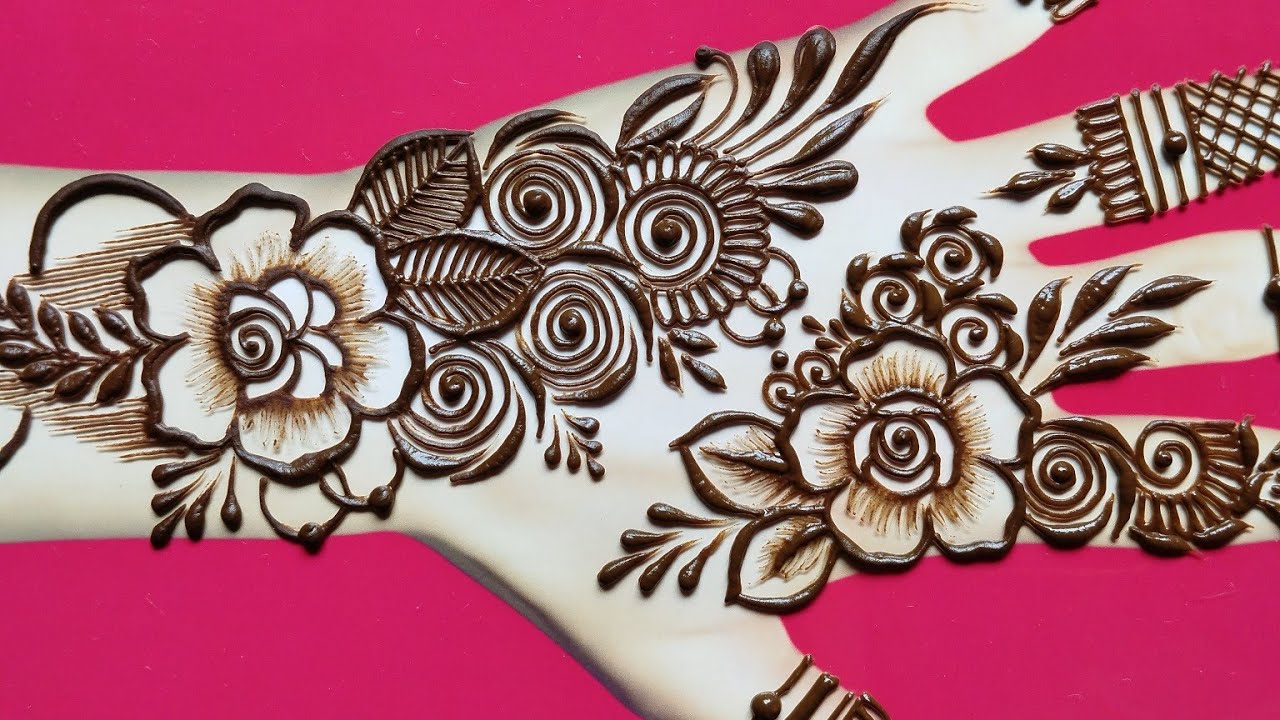 Very Beautiful Floral Mehndi Tutorials || Easy Mehndi Tutorials Step by ...