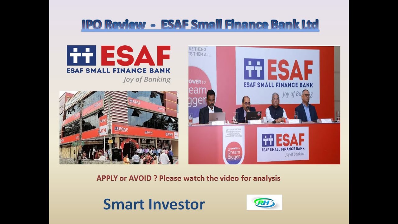 ESAF Small Finance Bank Ltd - IPO Analysis - #ipo #stockmarket - YouTube