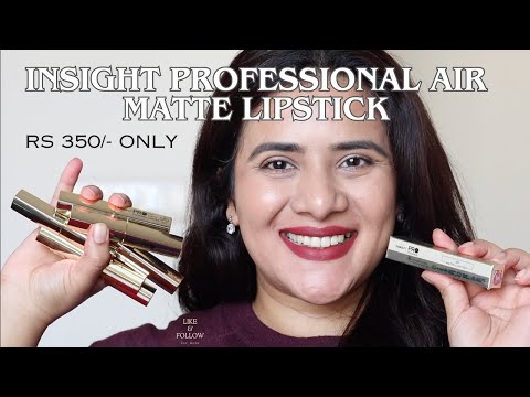 Insight Professional Air Matte Lipstick Review and Swatches - 10 shades| Drsmileup