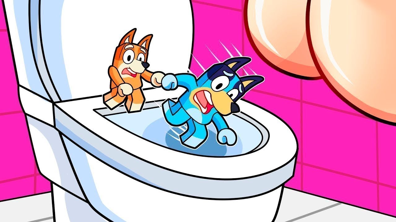 BLUEY AND BINGO CLOGGED A TOILET in ROBLOX! 💦🤣 - YouTube