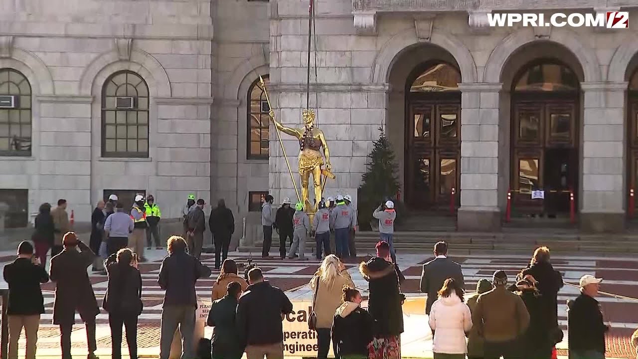 Video Now: Independent Man returns to top of RI State House - YouTube