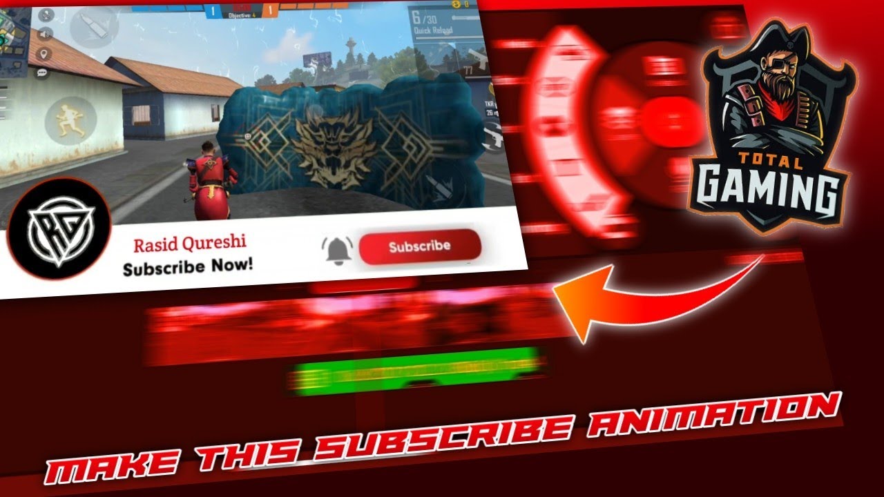 Make This Subscribe Animation Like Total Gaming | Subscribe Animation ...