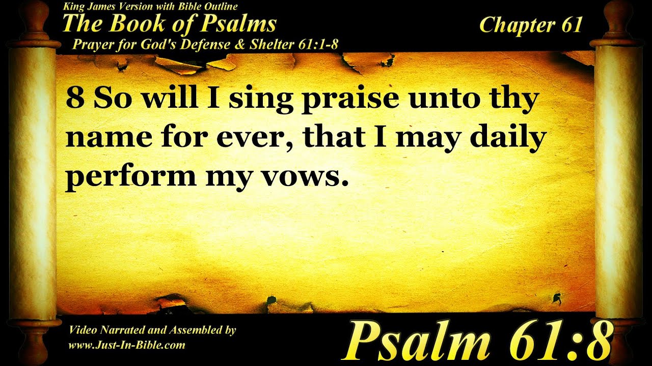 The Book Of Psalms Psalm 61 Bible Book 19 The Holy Bible KJV