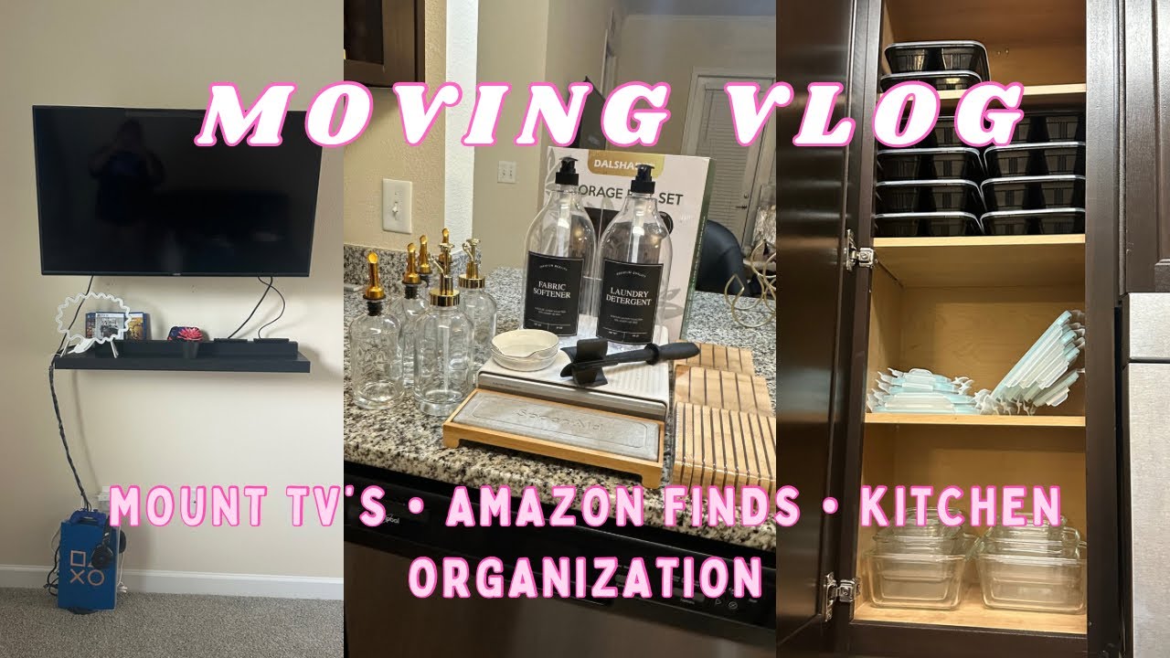 Moving Series Ep.3 - Tv's Mounted | Amazon Home Finds 2023 | Kitchen ...