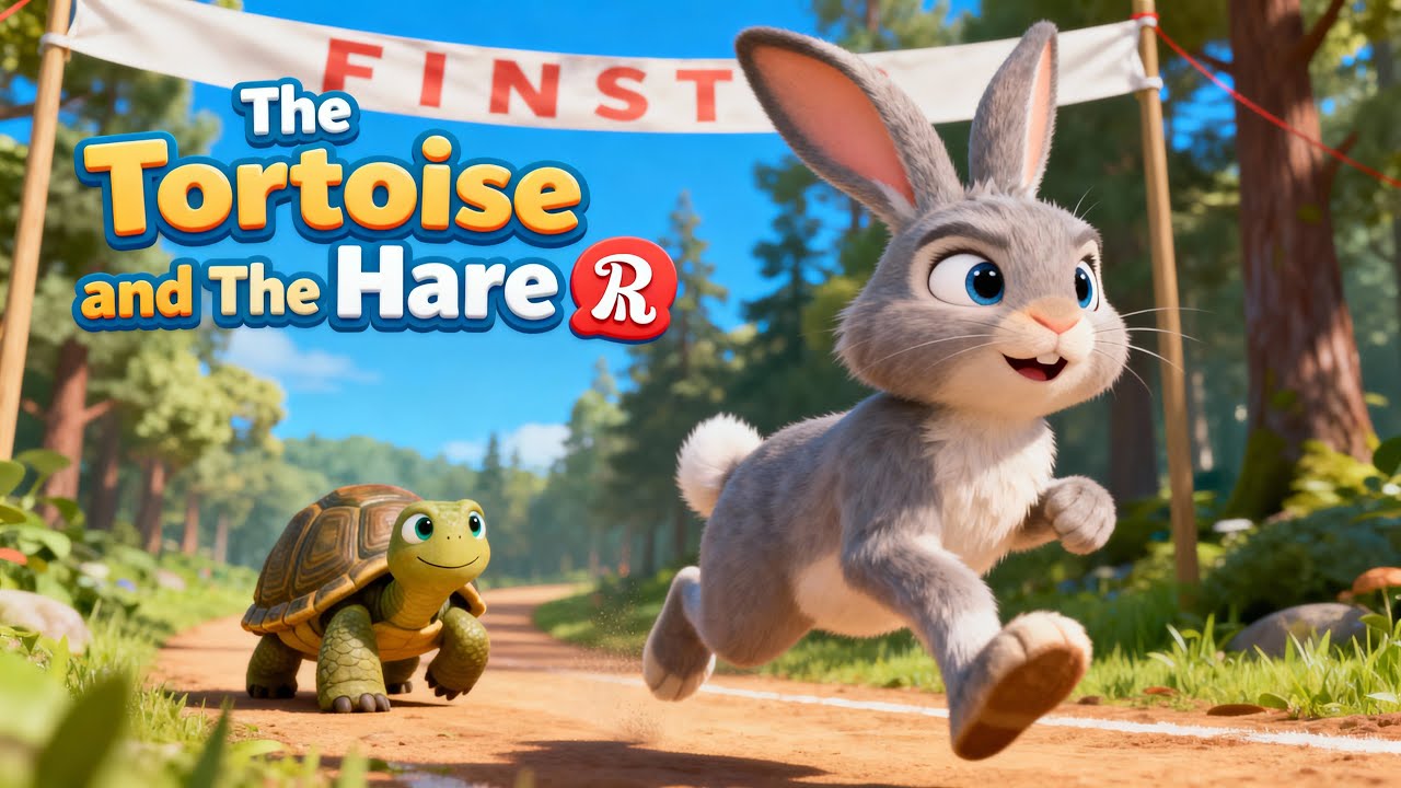 🐢🐇 The Tortoise and The Hare | 3D Animated Moral Story for Kids | Slow ...