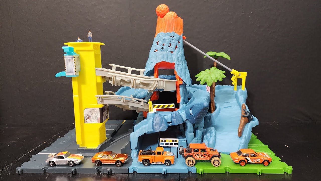 Matchbox Action Drivers Series: Volcano Escape Playset - YouTube