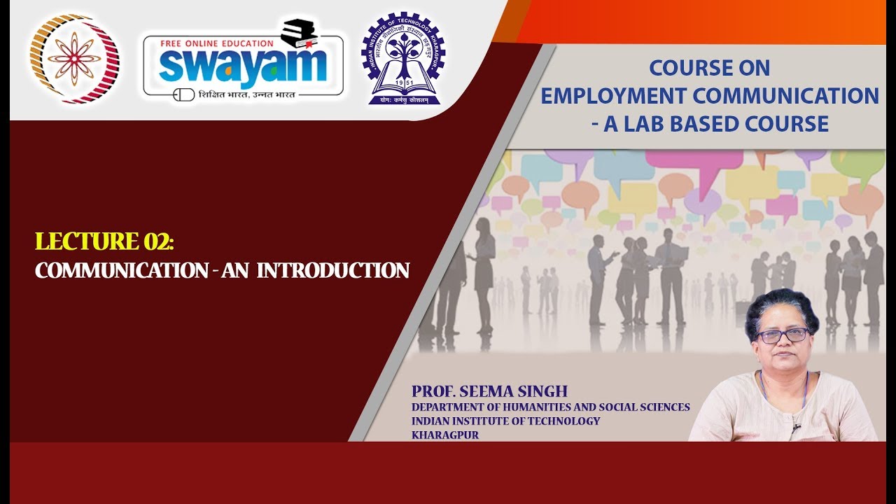 Lecture 02 : Communication - An Introduction - YouTube