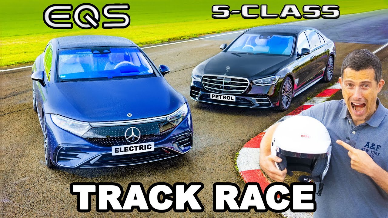 Mercedes EQS v S-Class: TRACK RACE, 0-60mph & 1/4-mile test! - YouTube