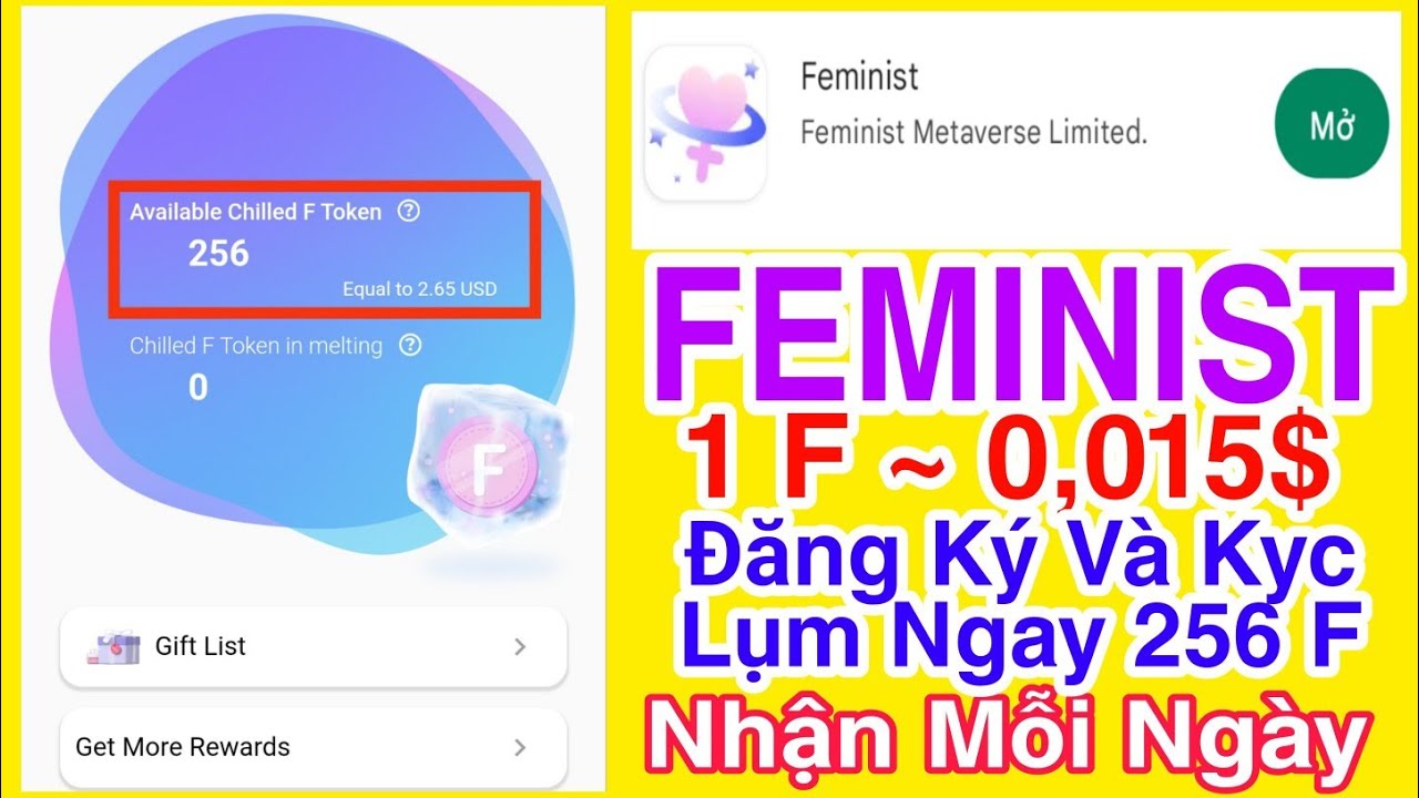 F TOKEN 1 F ~ 0,015$ LỤM 256 F KHI ĐĂNG KÝ VÀ KYC + ĐIỂM DANH HÀNG NGÀY ...