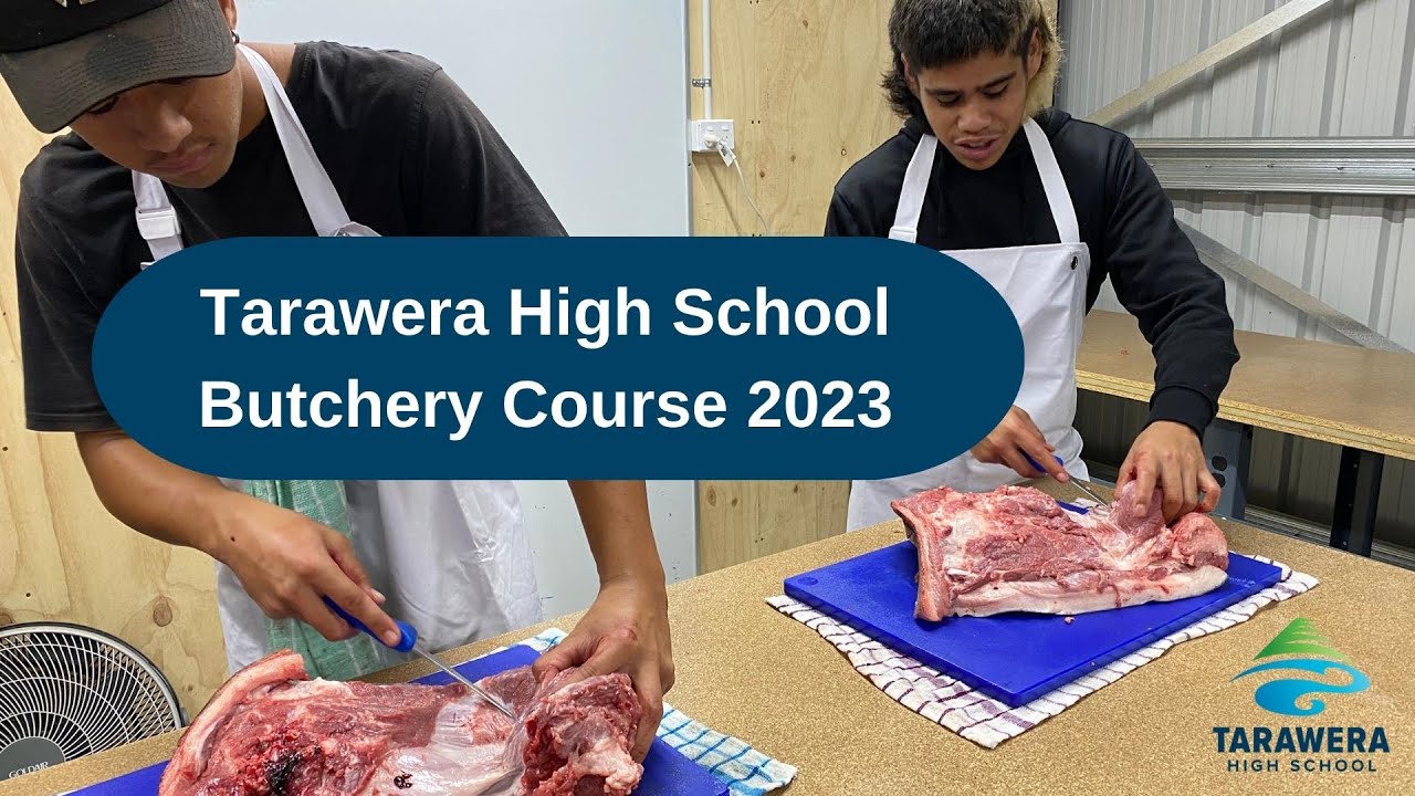 Tarawera High School - Butchery Course 2023 - YouTube