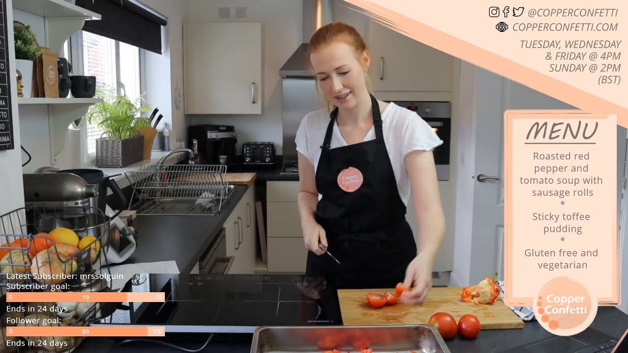 Red pepper soup, sausage rolls & sticky toffee pud - Twitch Live ...