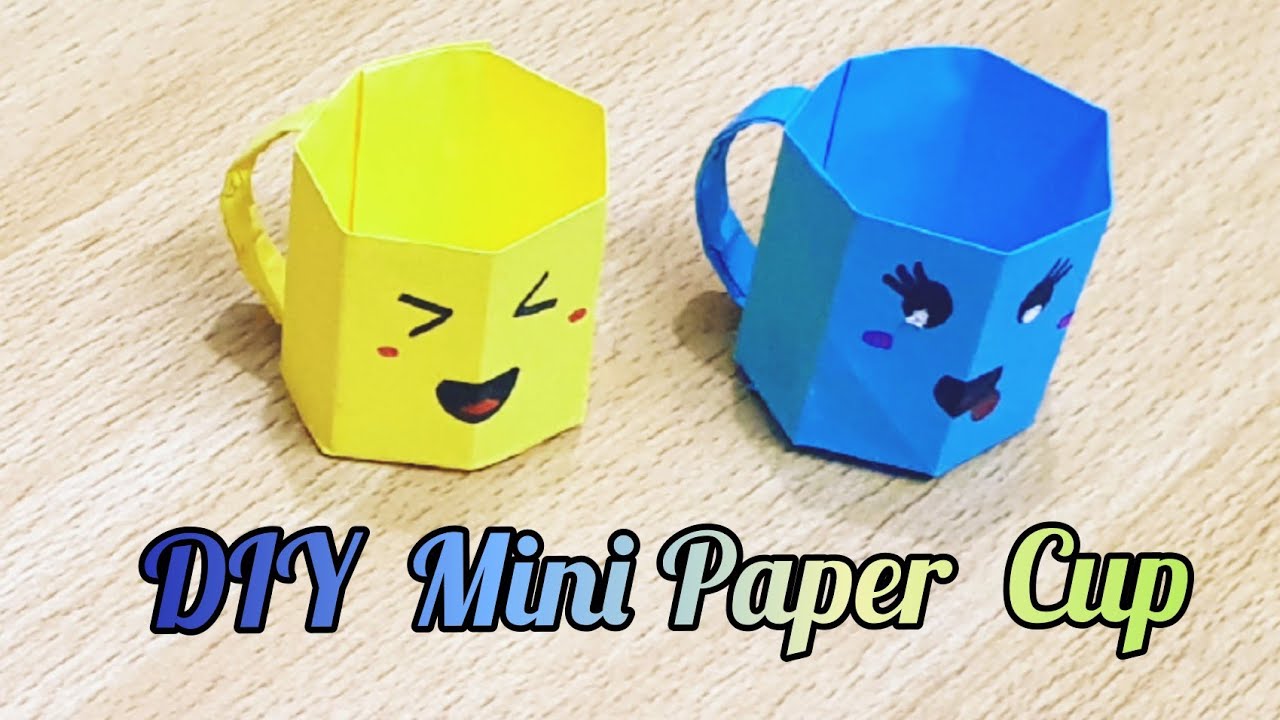 Diy Mini Paper Cup||Paper Crafts||Origami Paper Cup||Hamayl art and ...
