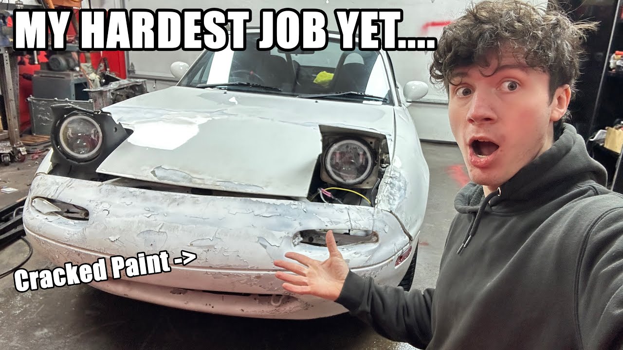 Can I FIX the Paint on my CRASHED MIATA??? - YouTube