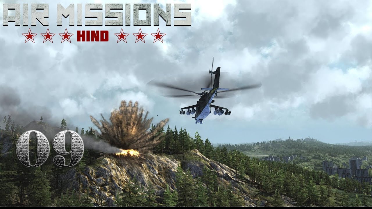 09 Air Missions HIND Тренировка ракеты с SACLOS - YouTube