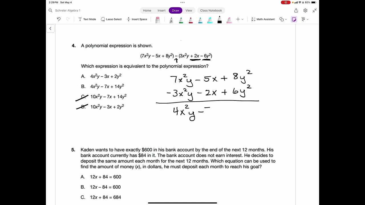 Keystone Exam Review 1 Module 1 Algebra 1 - YouTube