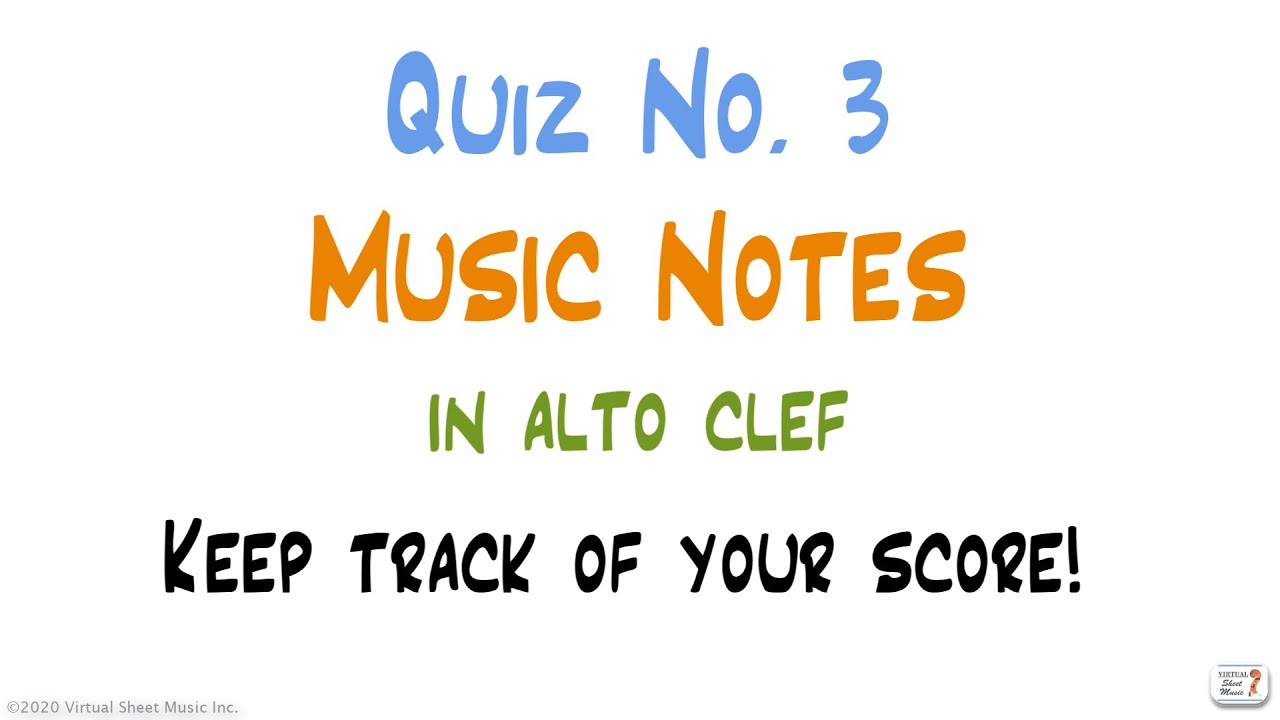 Quiz #3 - Notes on the Alto Clef - two octaves, notes flashcards - YouTube