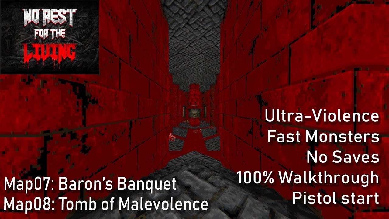 МЯСНАЯ БОЕВКА [] Doom 2: No Rest for the Living Map07 & Map08 100% UV with Fast monsters - YouTube