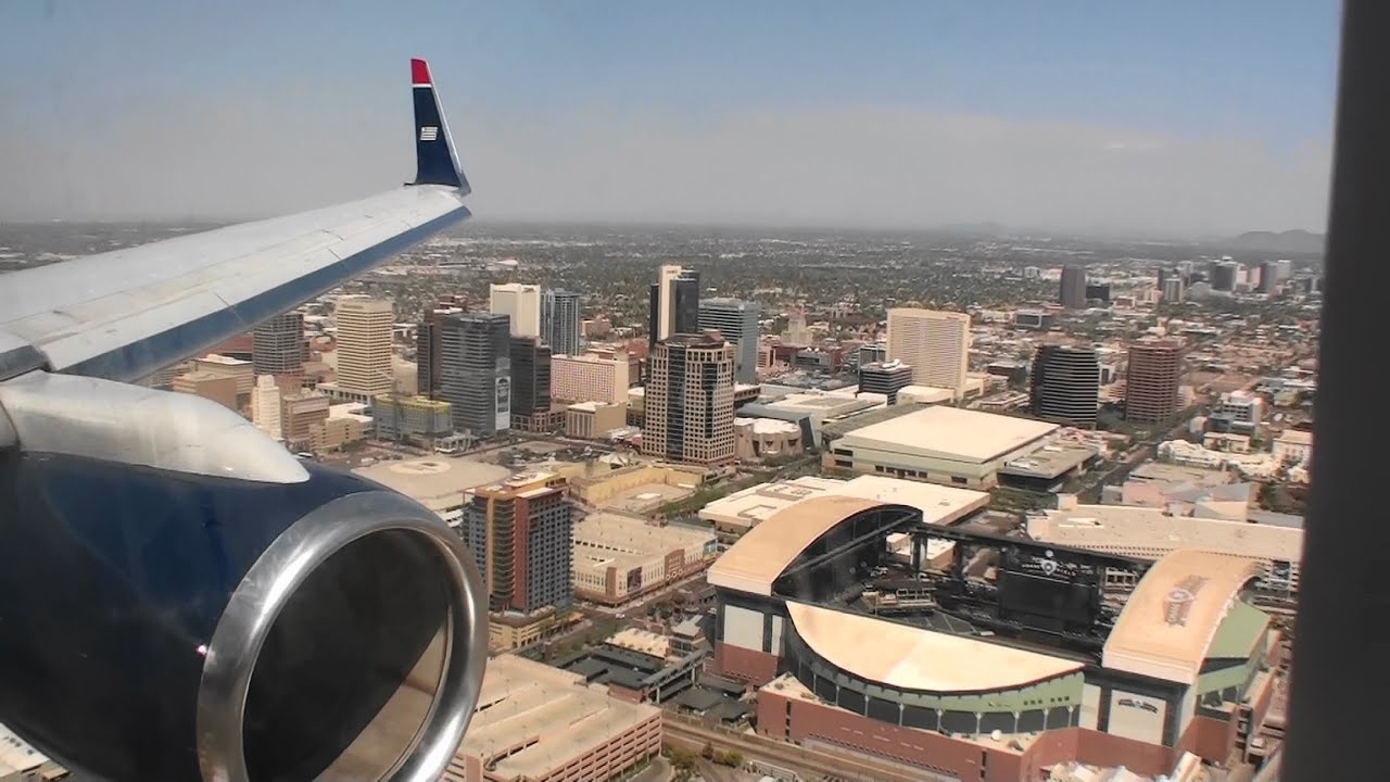 Awesome Downtown Approach!!! Fantastic HD 757 Landing At Phoenix Sky ...
