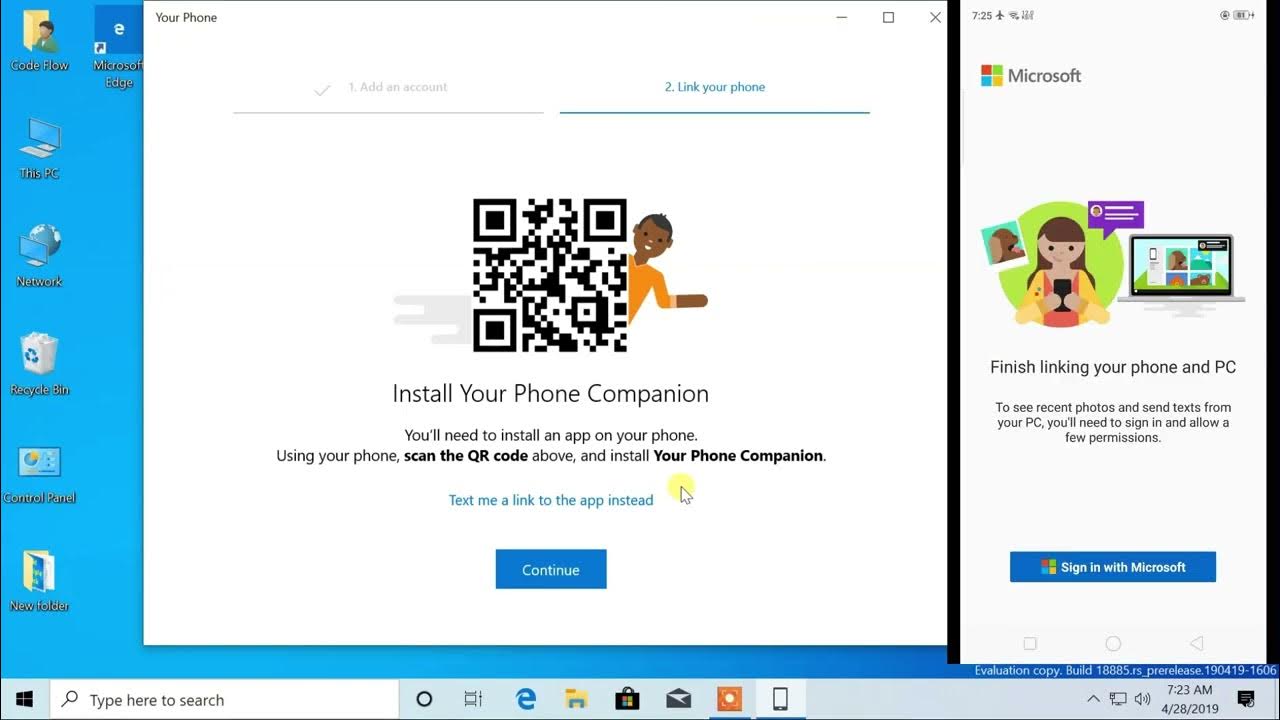 Connect android phone to windows 10 - YouTube