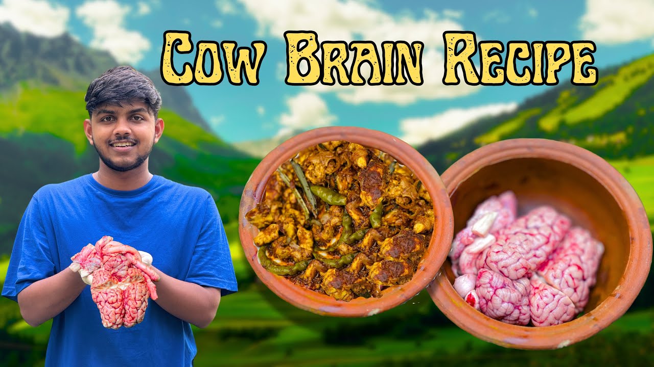 Cooking Cow Brain Outdoors 🌳🔥 - A Unique Recipe Experience 🧠🍽️ - YouTube