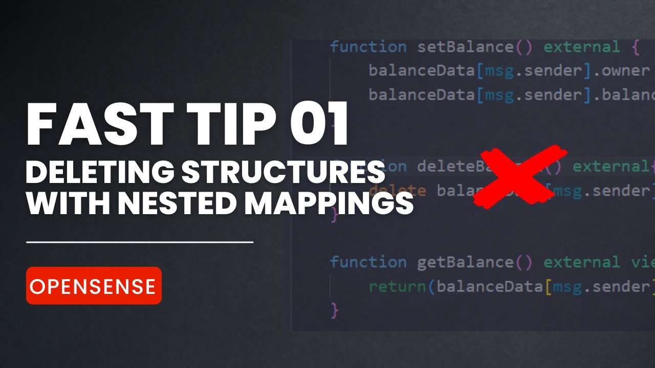 Fast Tip 01: Deleting structures with nested mappings - YouTube