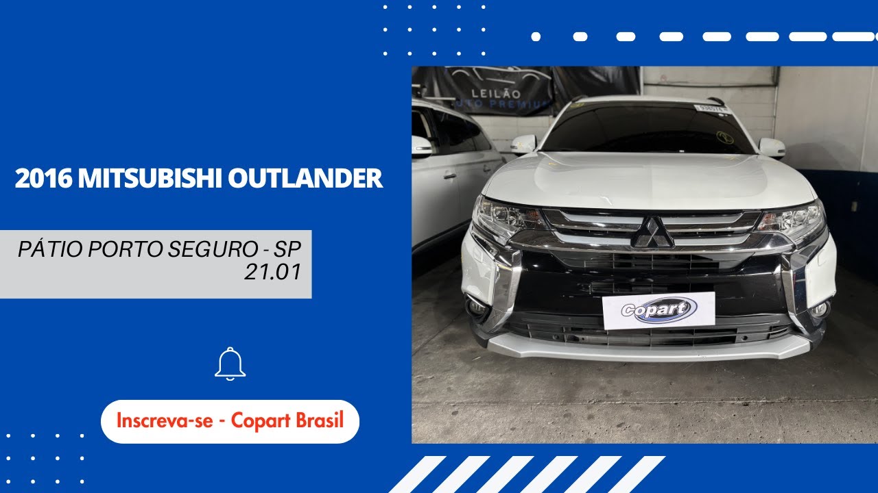 Leilão de Veículos Mitsubishi Outlander Ano 2016- Pátio da Porto Seguro ...