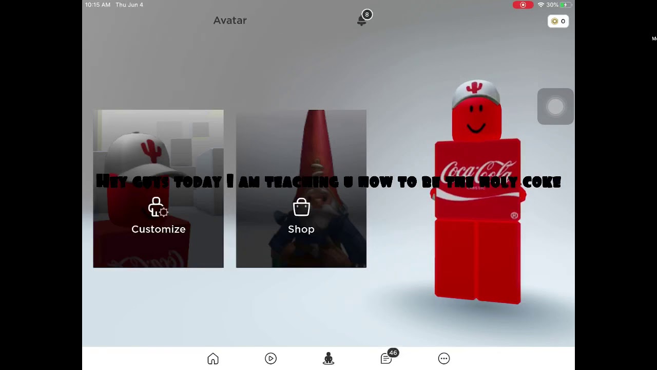 How to be an coco cola in roblox ipad🥤🥤🥤 - YouTube