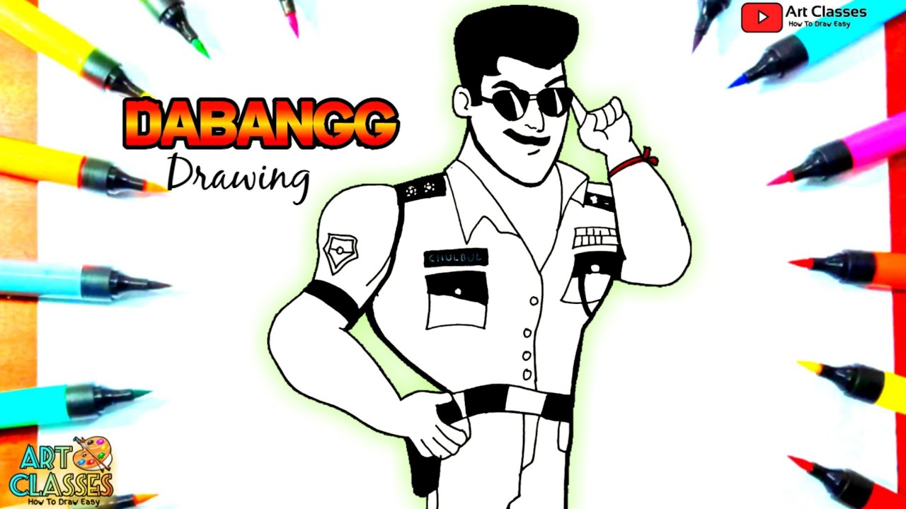 How To Draw Dabangg Cartoon Drawing Drawing Chulbul Pandey New Show ...