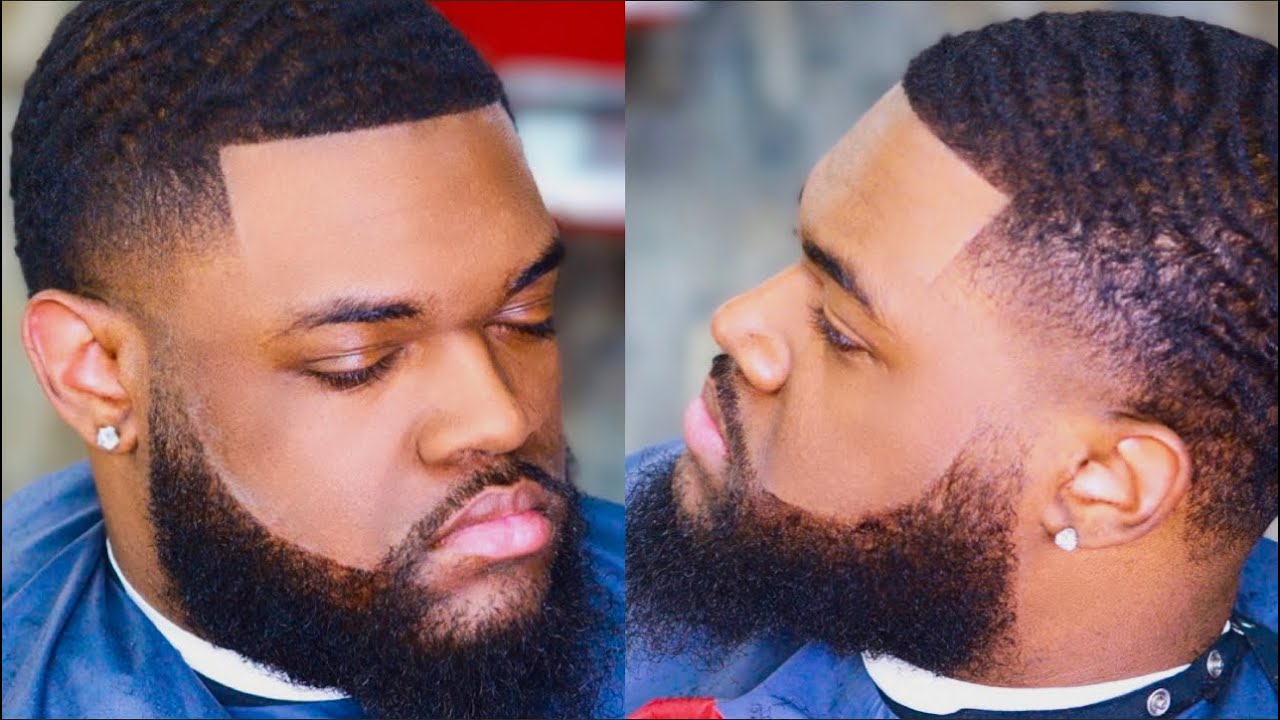 ADVANCE | HIGH TAPER HAIRCUT TUTORIAL WITH WAVES AND BEARD LINEUP - YouTube