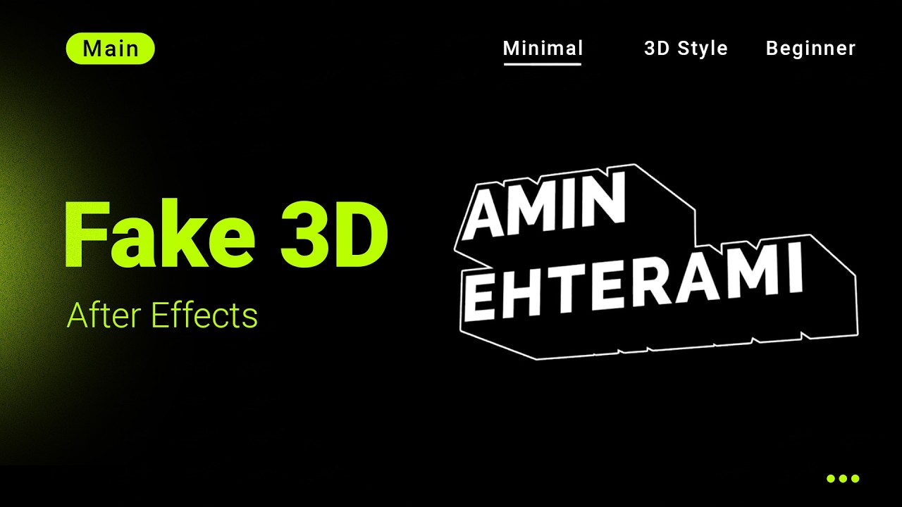 Clean Extruded Text in After Effects | Minimal Fake 3D for Beginners ...
