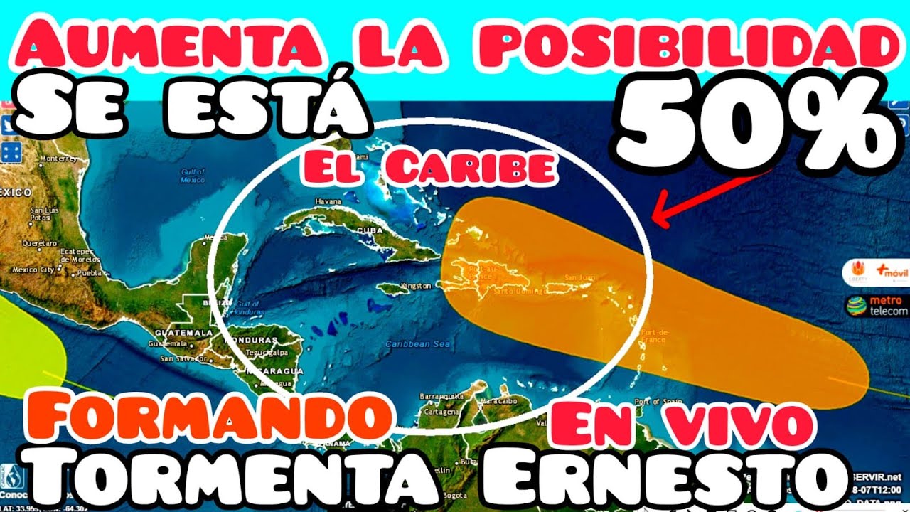 Tormenta Ernesto se está formando hacia el Caribe por una onda tropical ...