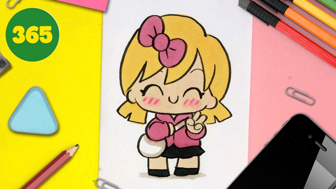 HOW TO DRAW A CUTE GIRL KAWAII - YouTube