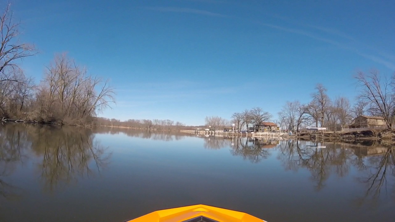 Lower Fox River Illinois in February Sea-Doo Spark - YouTube