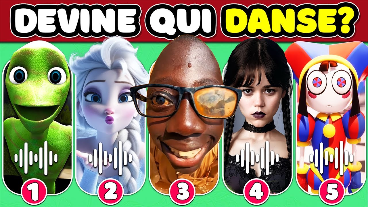 Devine qui DANSE🎶💃🕺 Devine le MEME | Mercredi, Rango Tenge Tenge, Elsa ...