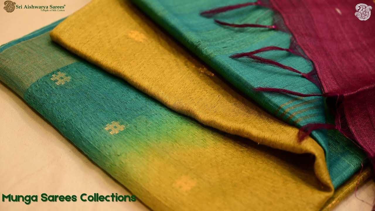 Stunning Munga Sarees: New Collection Unveiled! | Shop Now - YouTube