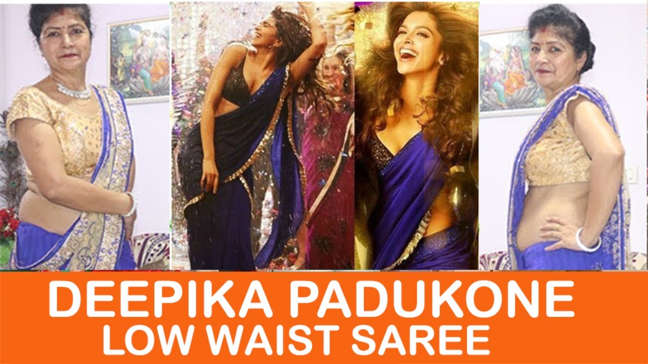 HOW TO WEAR DEEPIKA PADUKONE ULTRA LOW WAIST SAREE DRAPING - YouTube