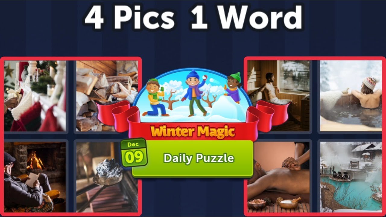 4 Pics 1 Word Daily Puzzle December 9, 2022 Winter Magic - YouTube