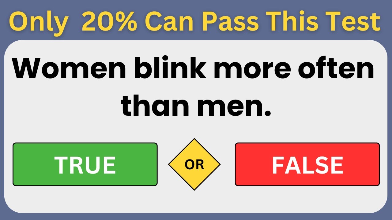 True OR False Quiz; Can You Score higher than a 5th Grader? #gk #gkquiz ...