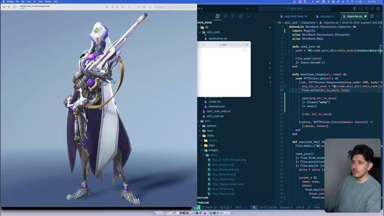 Overwatch Skin Ranker in Elixir & Phoenix LiveView Tutorial | Part 6 - Image optimisation ...