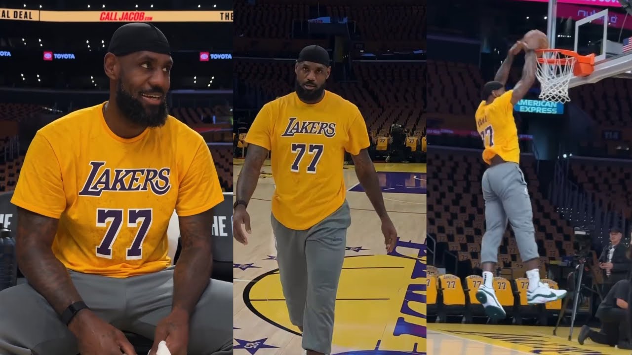 LeBron James said this AFTER warming up with Luka Doncic on his back ...