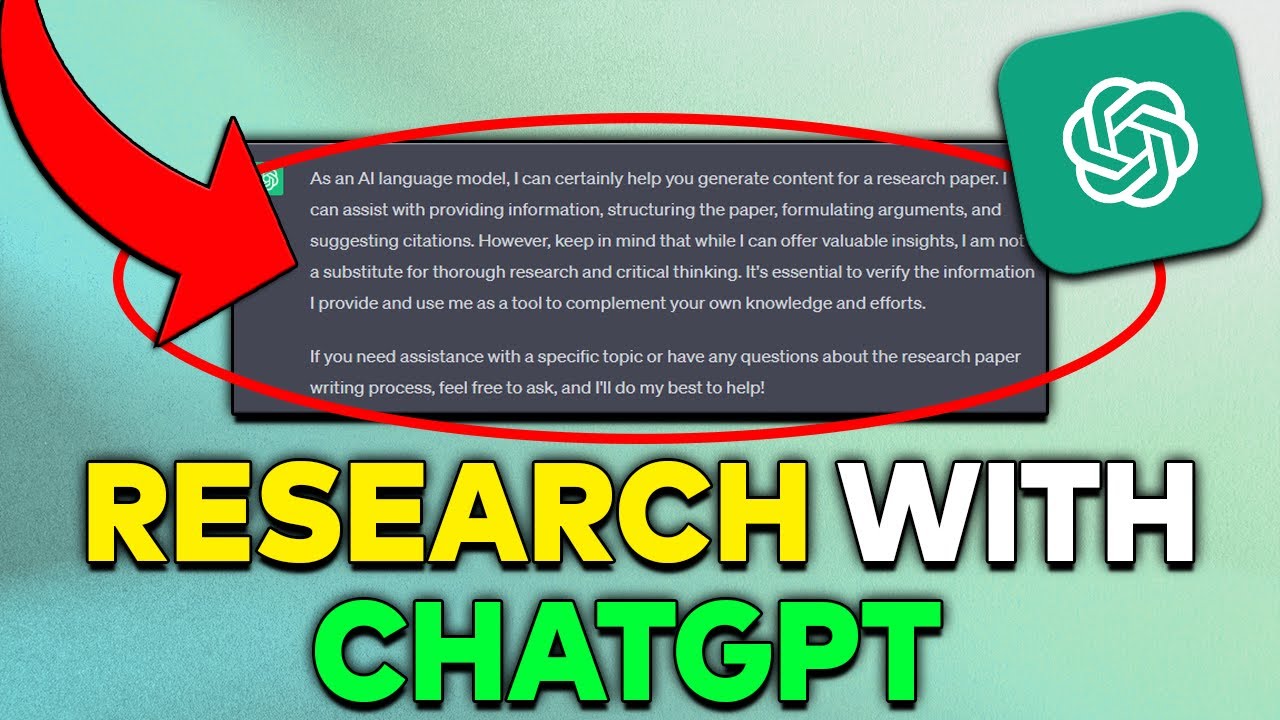 How To Write A Research Paper With ChatGPT - YouTube
