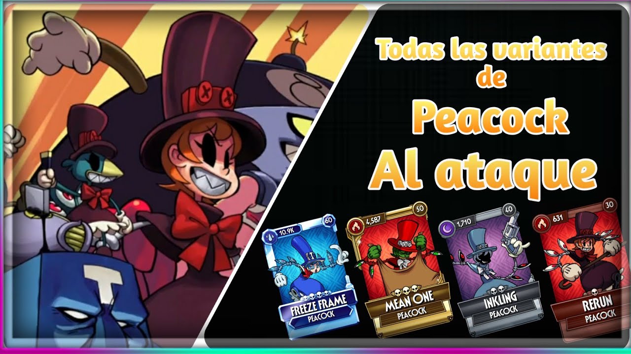 •TODAS LAS VARIANTES DE PEACOCK 《Al ataque》/ Skullgirls Mobile - YouTube