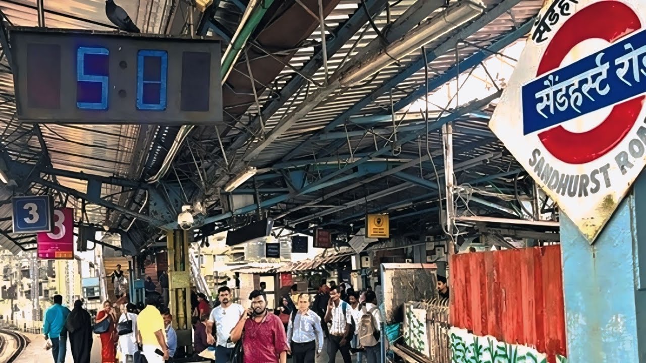 Sandhurst Road Station Mumbai Local Train MLT 2025 Harbour Line ...