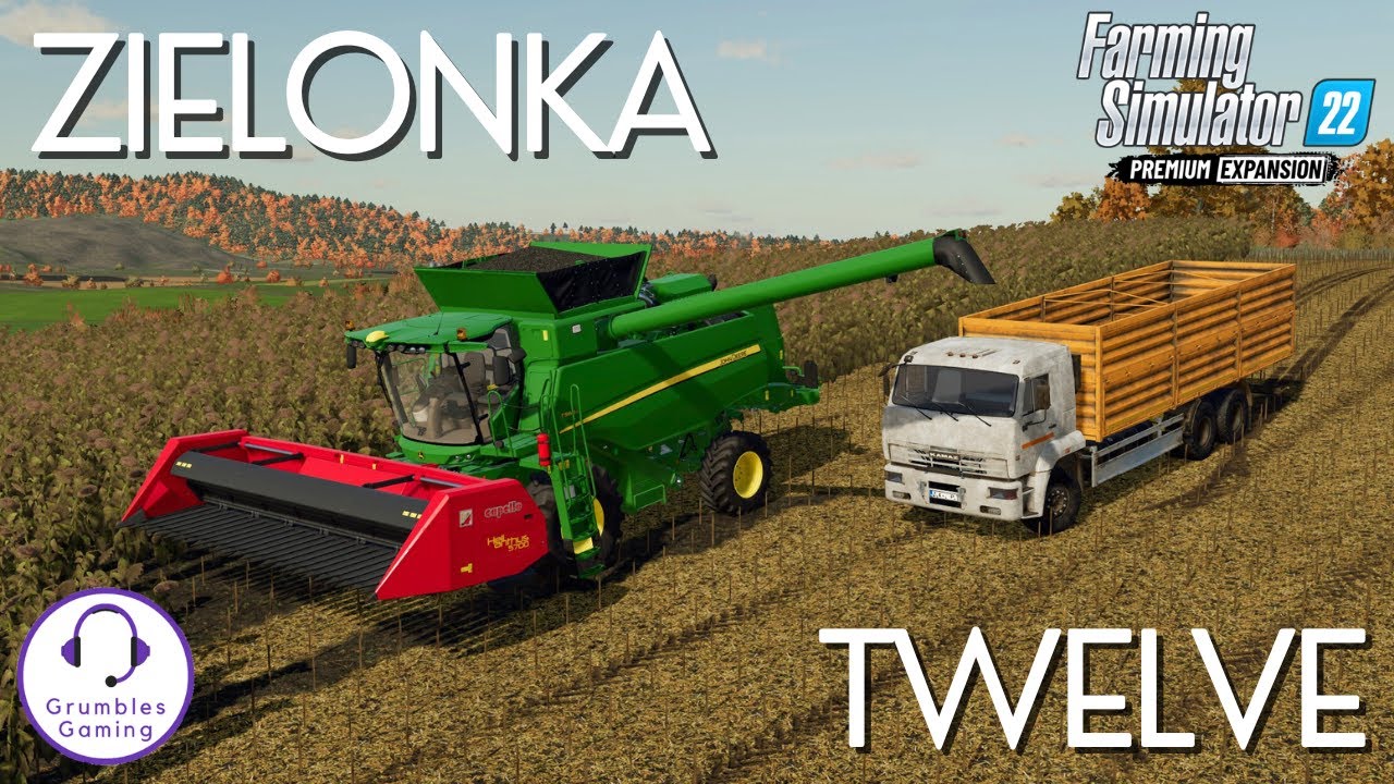 SUNFLOWER HARVEST! | Zielonka | FS 22 Premium Expansion | Episode 12 ...